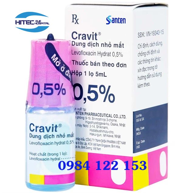 Công dụng và liều dùng thuốc nhỏ mắt Cravit của Santen